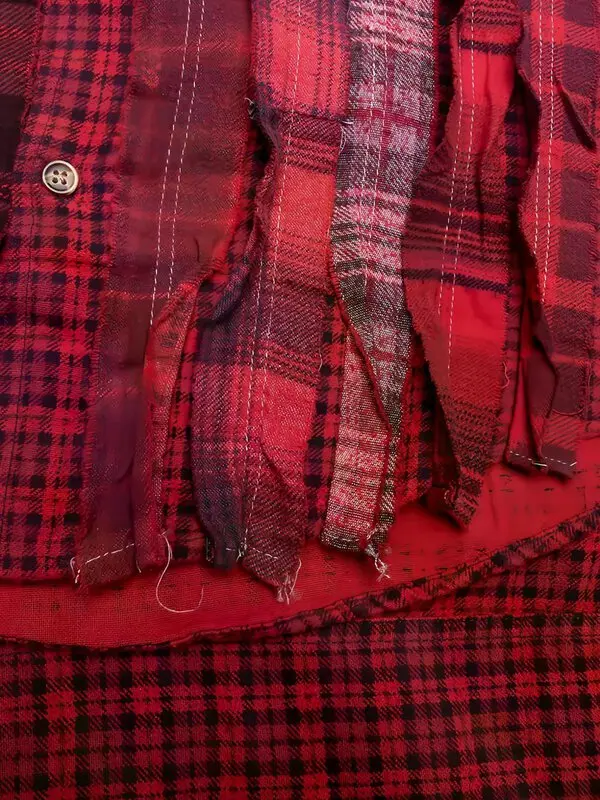 Needles Ribbon-detailed Plaid Shirt