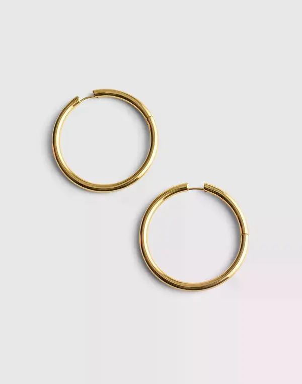 Madewell Hoop Earrings - Antique Gold