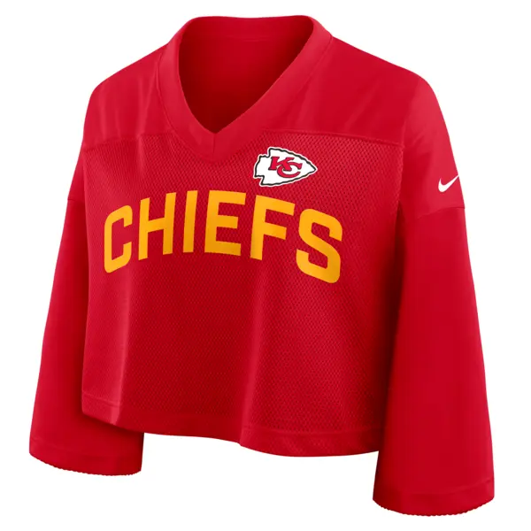 Nike Kansas City Chiefs Dri-fit Nfl Cropped Top - Red