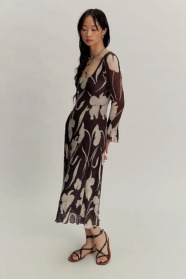 Free People Mari Maxi Dress - Chocolate