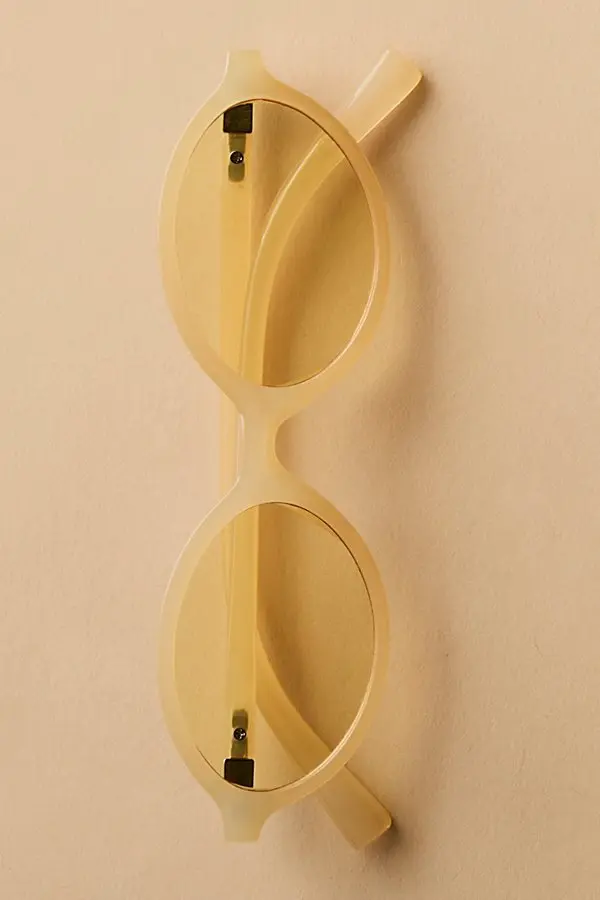 Free People Oh Hello Oval Sunglasses - Soft Lemon