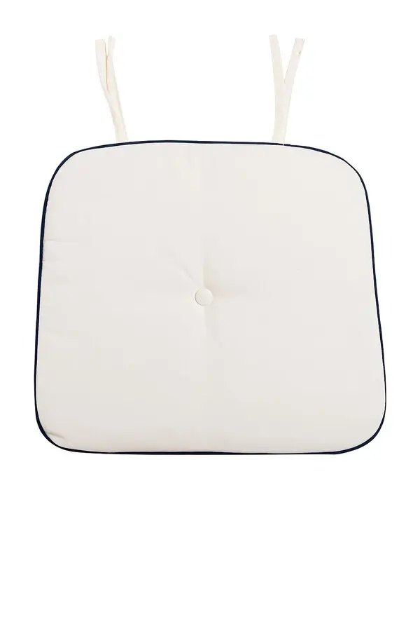 BUSINESS & PLEASURE Al Fresco Dining Chair Cushion - Rivie White