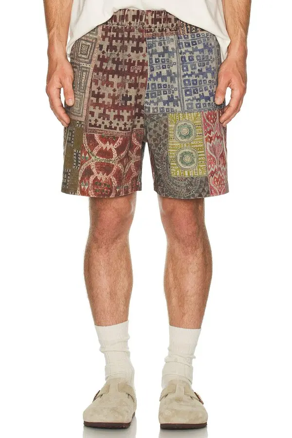 FOUND Watercolor Mosaic Work Shorts