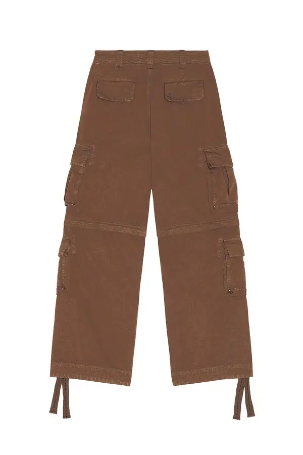 ERL Zip-off Woven Cargo Pants - Brown