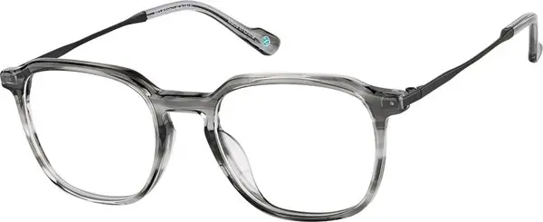 Zenni Square Full Rim Frame Glasses - Gray