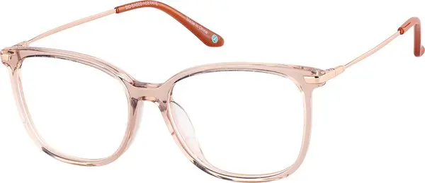 Zenni Square Full Rim Frame Glasses - Pink