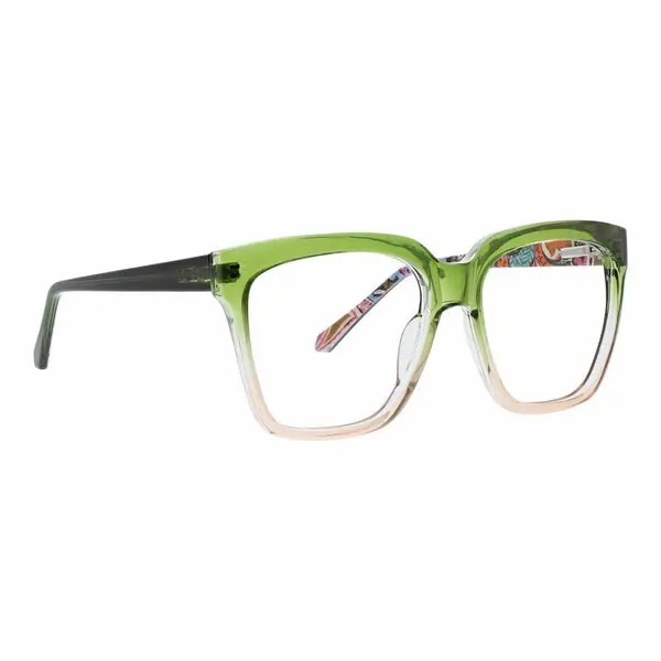 VERA BRADLEY Mayleen Blue Light Reader Glasses - Green/orange