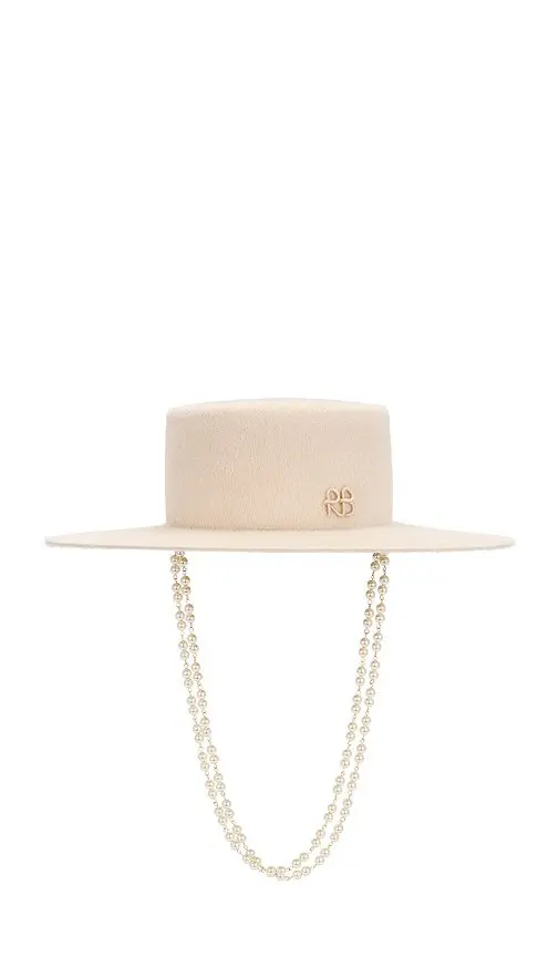 Ruslan Baginskiy Canotier Hat - Beige