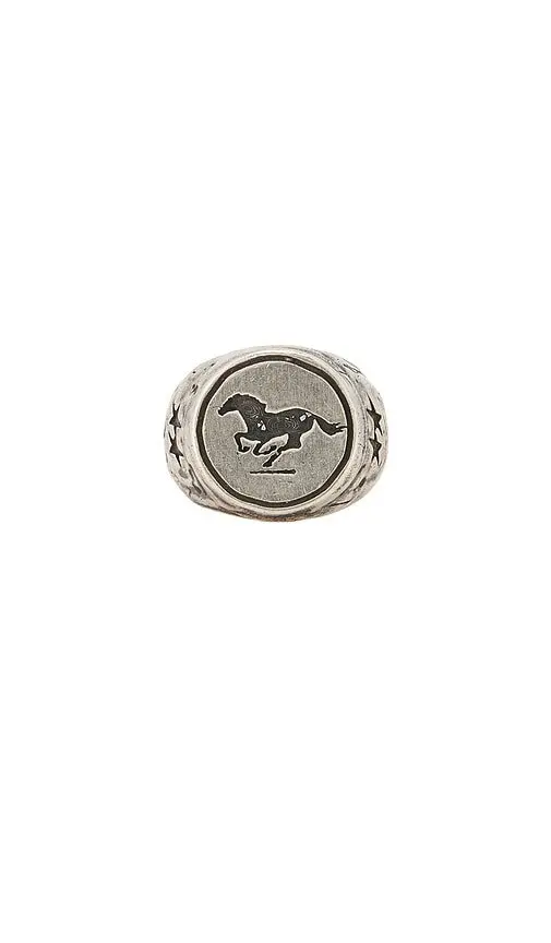 TWO JEYS Galloping Signet Ring - Silver