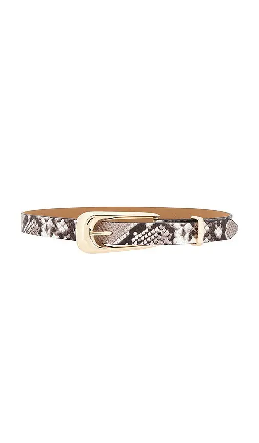 Ettika Signature Buckle Belt - Grey Snake