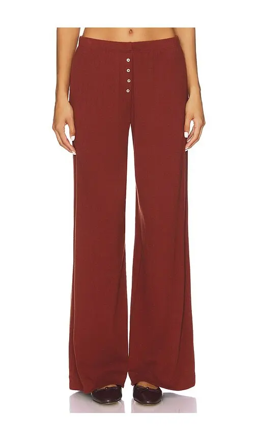 LESET Pointelle Boxer Pant - Brick