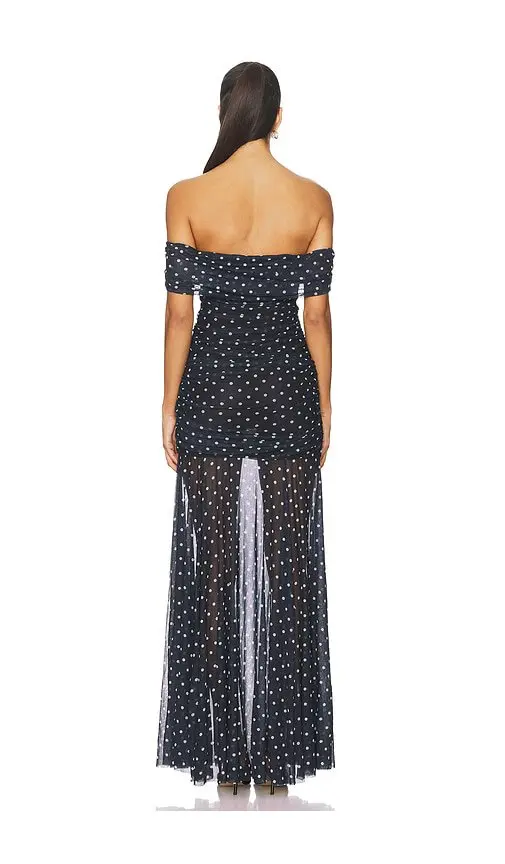 Majorelle Lena Polka Dot Mesh Gown