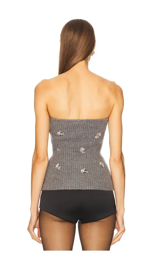 Simkhai Waverlie Embellished Ribbed Knit Tube Top