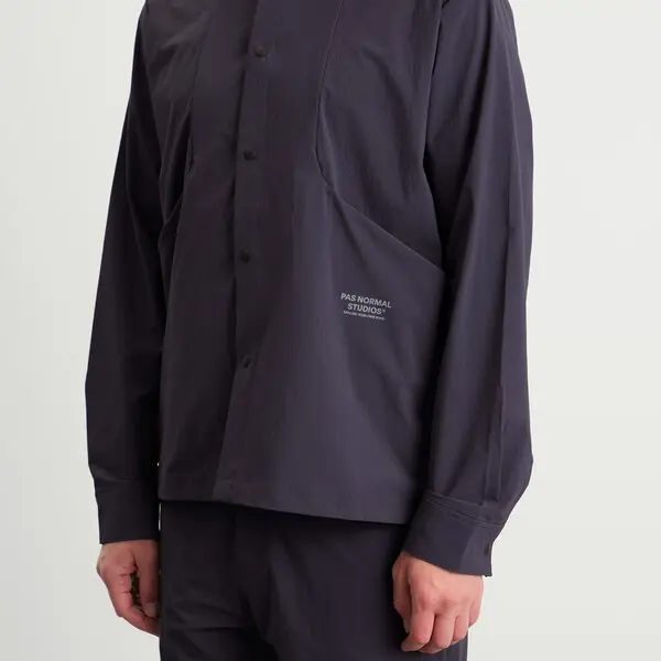 PAS NORMAL STUDIOS Off-race Tech Overshirt - Steel