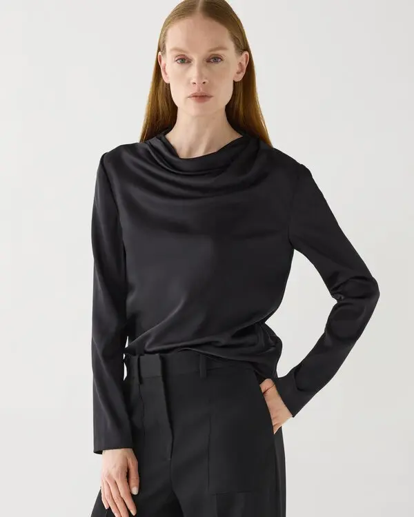 Veronica De Piante Cecilia Stretch Satin Top
