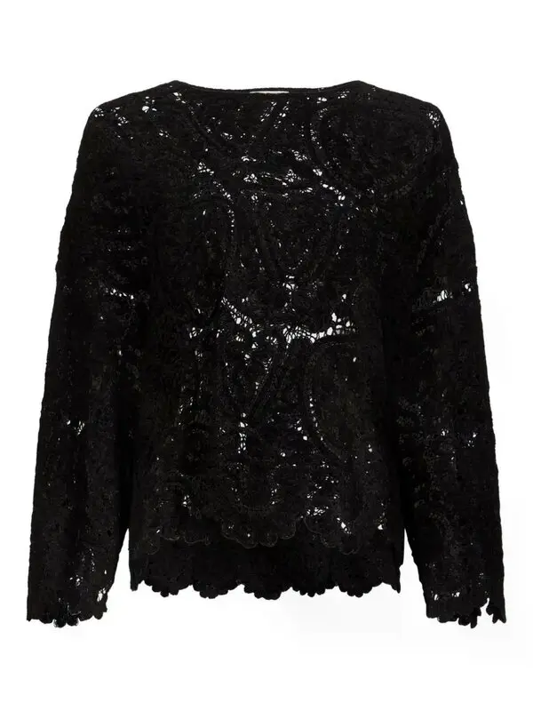 Loulou De Saison Crochet Lace Sweater