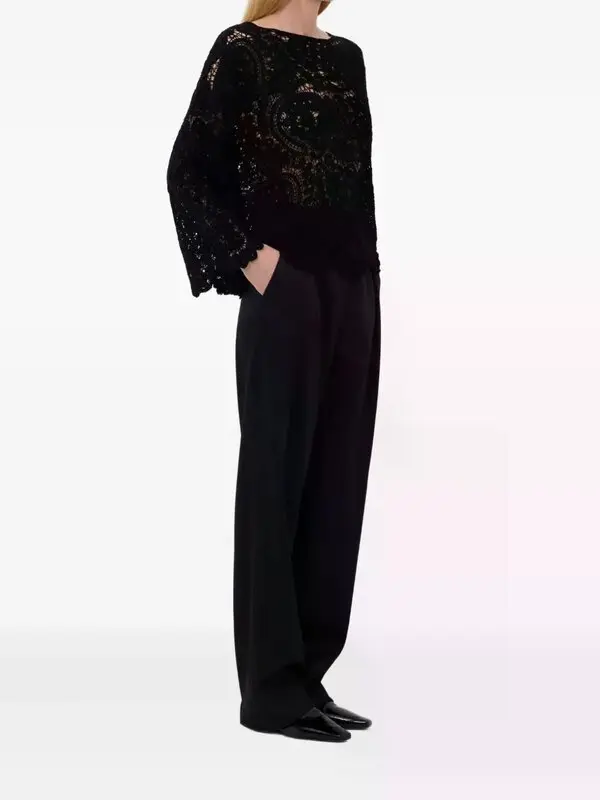 Loulou De Saison Crochet Lace Sweater