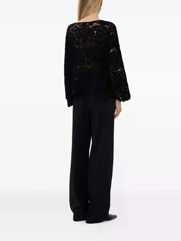 Loulou De Saison Crochet Lace Sweater