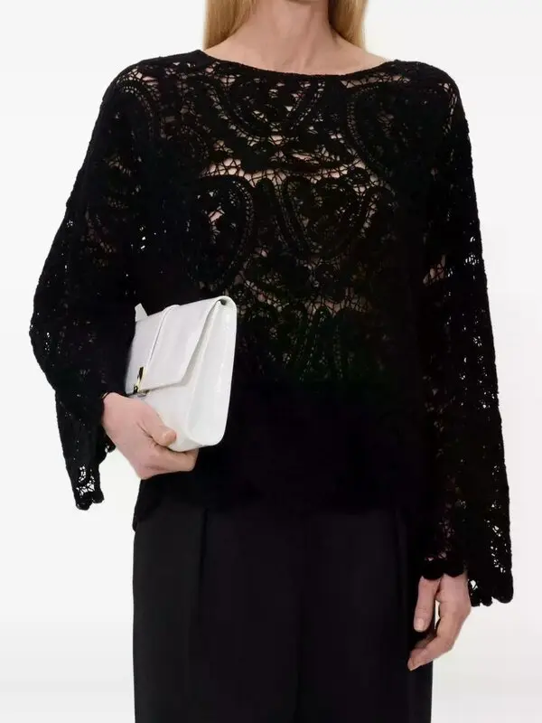 Loulou De Saison Crochet Lace Sweater