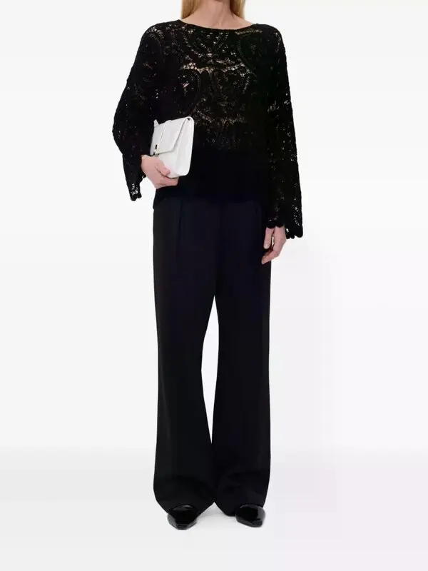 Loulou De Saison Crochet Lace Sweater