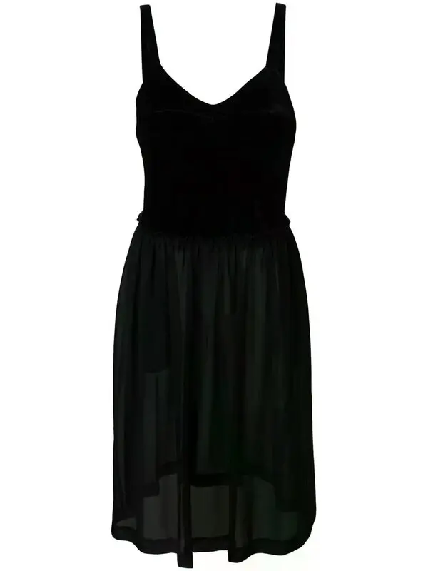 Comme Des Garçons Velvet Top Midi Dress