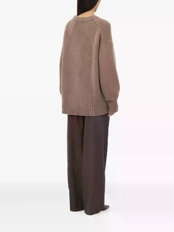 Loulou De Saison Tino Crew Neck Sweater - Brown
