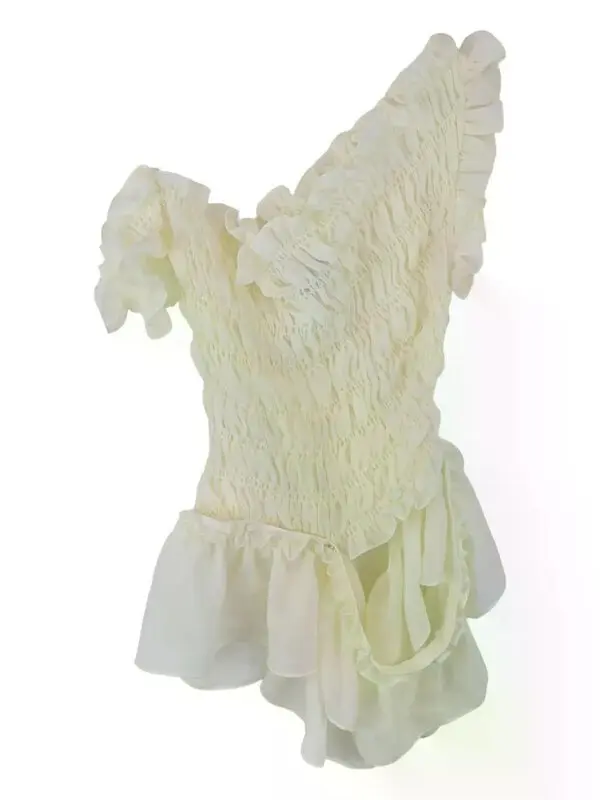 Rokh Smocked Ruffled Top