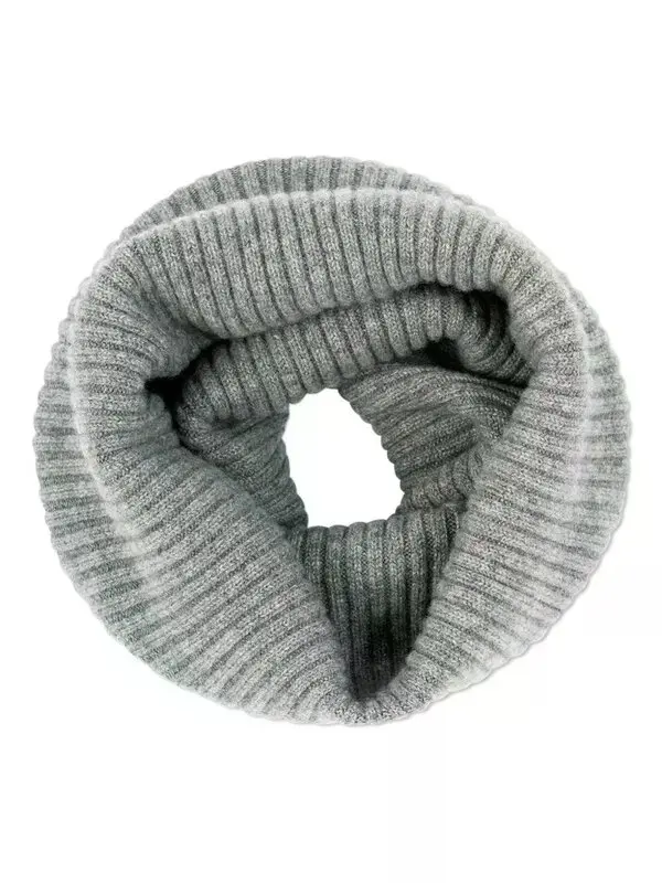 Eric Bompard Ribbed Cashmere Snood - Grey