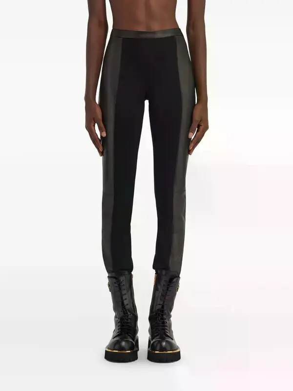 Roberto Cavalli Leather-panelled Leggings