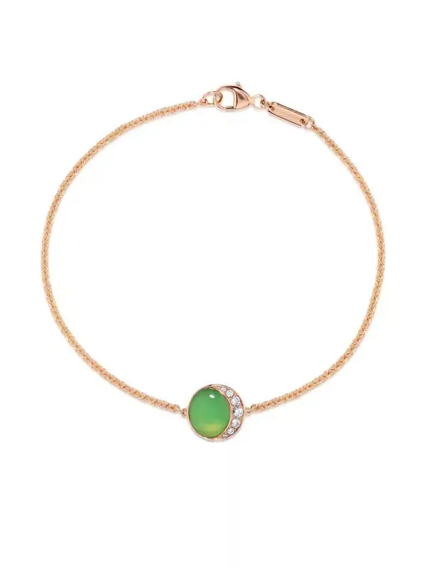 DAVID MORRIS 18k Rose Fortuna Chrysoprase And Diamond Bracelet - Gold