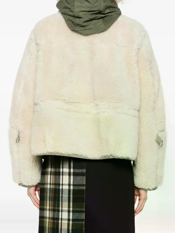 Sacai Hooded Panelled Jacket - Neutrals
