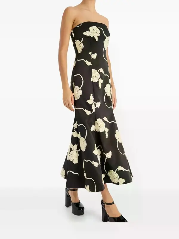 ROTATE BY BIRGER CHRISTENSEN Flower Midi Dress