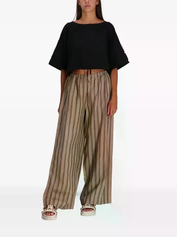 Staud Bonfire Striped Linen Trousers