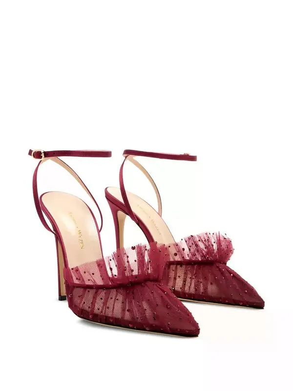 ANDREA WAZEN 105mm Franca Sparkle Embellished Pumps