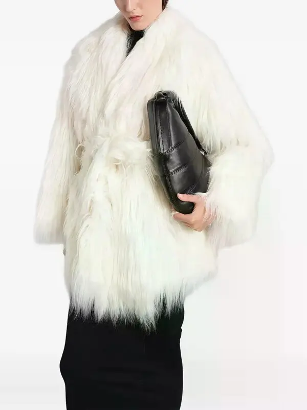 ENTIRE STUDIOS Belted Faux Fur Coat