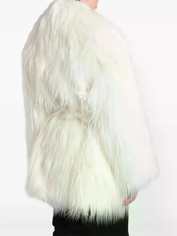 ENTIRE STUDIOS Belted Faux Fur Coat