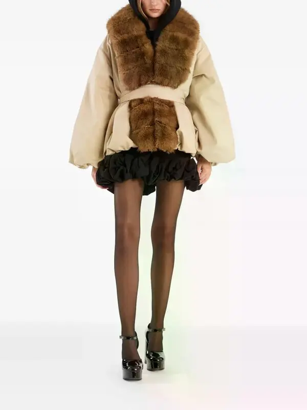 ROTATE BY BIRGER CHRISTENSEN Belted Jacket With Trimmed Collar