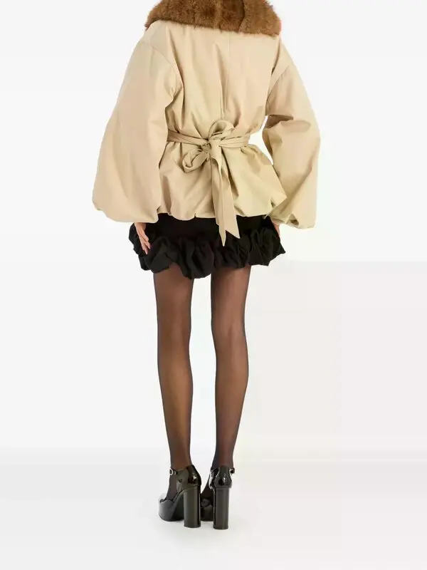 ROTATE BY BIRGER CHRISTENSEN Belted Jacket With Trimmed Collar