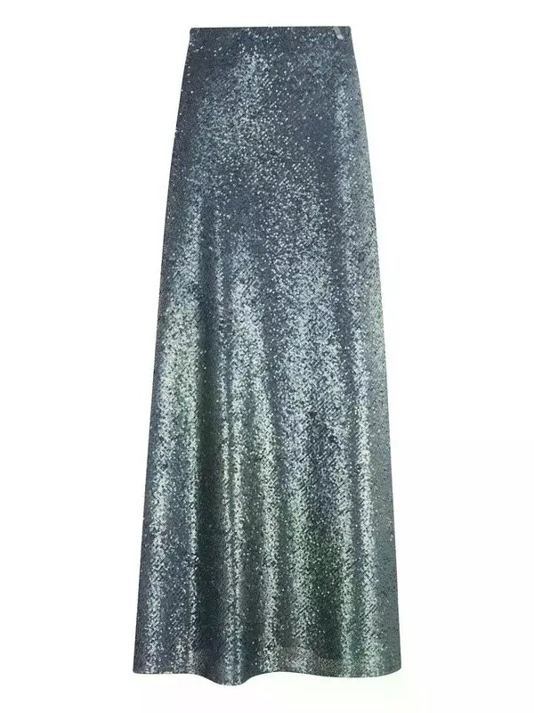 Herno Sequin Embellished Midi Skirt - Blue