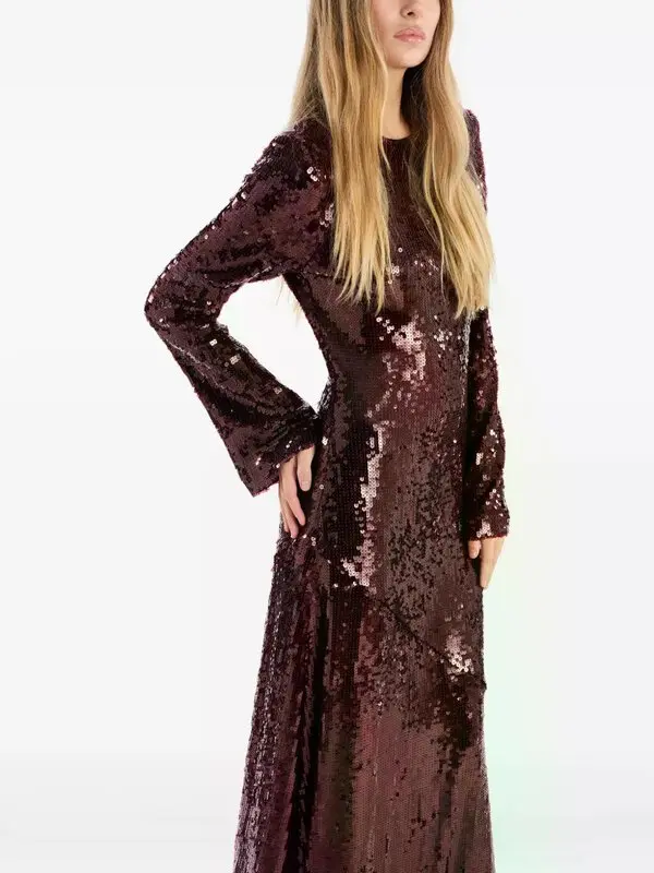 ROTATE BY BIRGER CHRISTENSEN Sequin Maxi Dress - Red