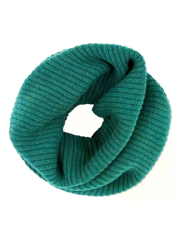 Eric Bompard Ribbed Cashmere Snood - Green