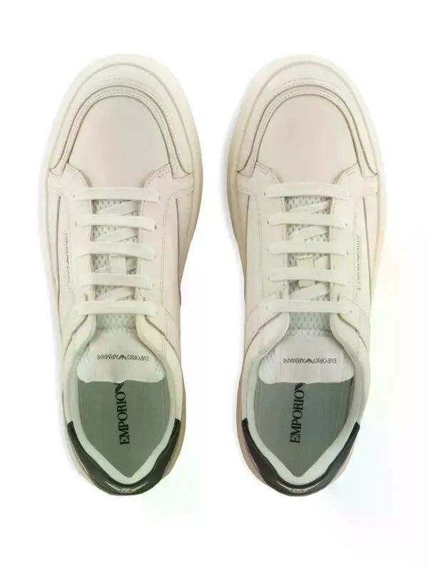 Emporio Armani Leather Panelled Sneakers