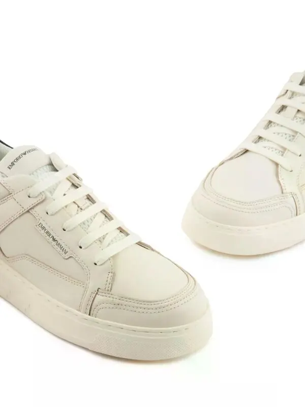 Emporio Armani Leather Panelled Sneakers