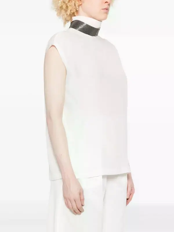 Brunello Cucinelli Turtleneck Sleeveless Top
