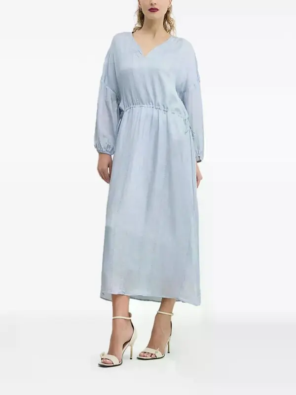 BRUUNS BAZAAR Drawstring Long-sleeves Midi Day Dress