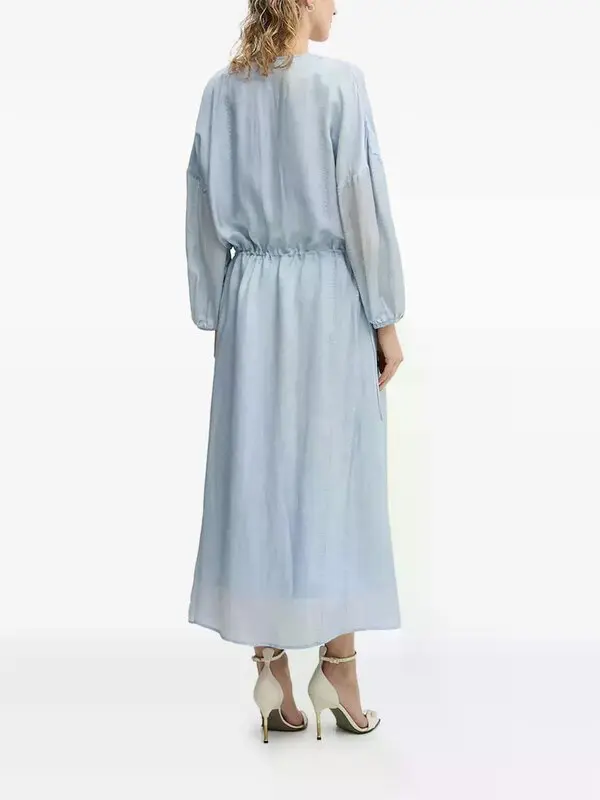 BRUUNS BAZAAR Drawstring Long-sleeves Midi Day Dress