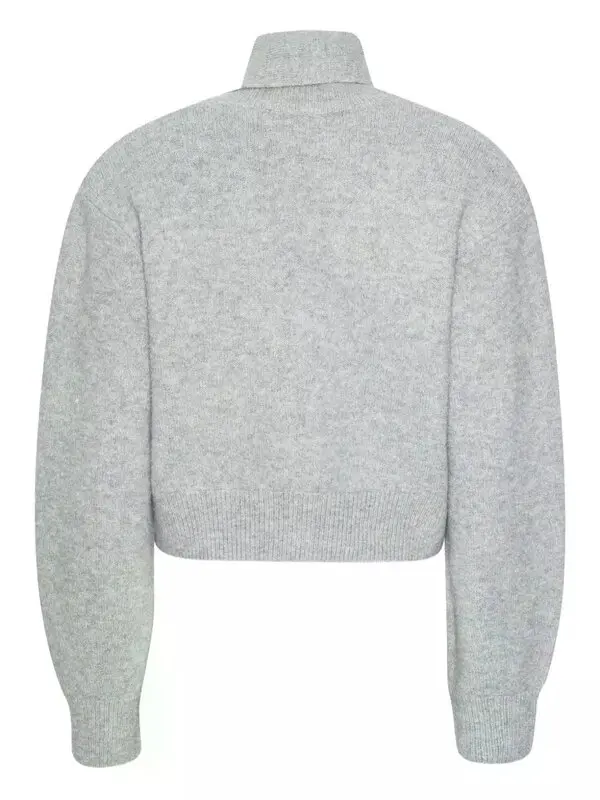ROTATE BY BIRGER CHRISTENSEN Keyhole Neckline Balloon-sleeve Cardigan