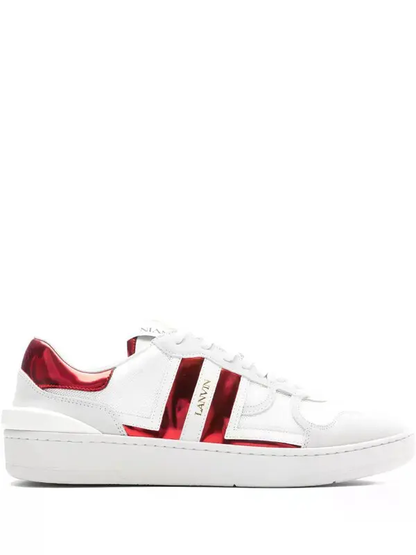 LANVIN Clay Stripe Low-top Sneakers - White
