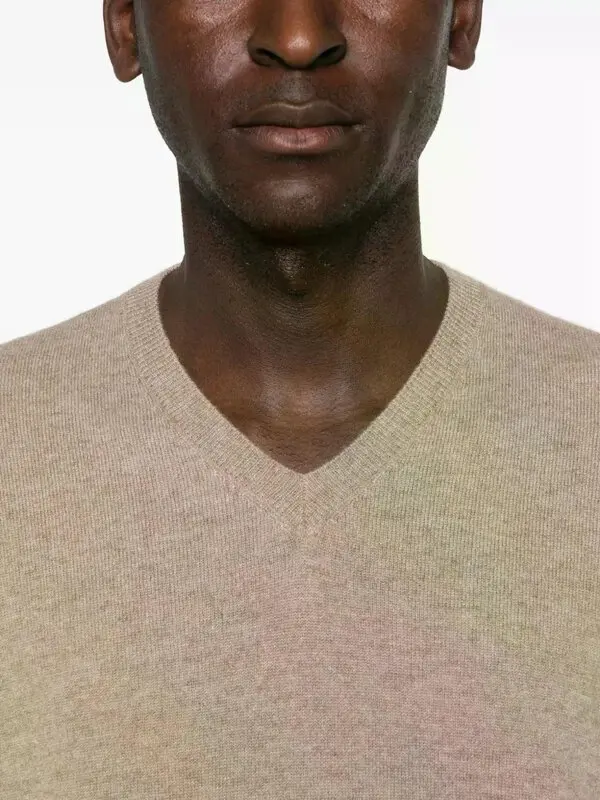 THE ROW Rod V-neck Cashmere Sweater - Neutrals
