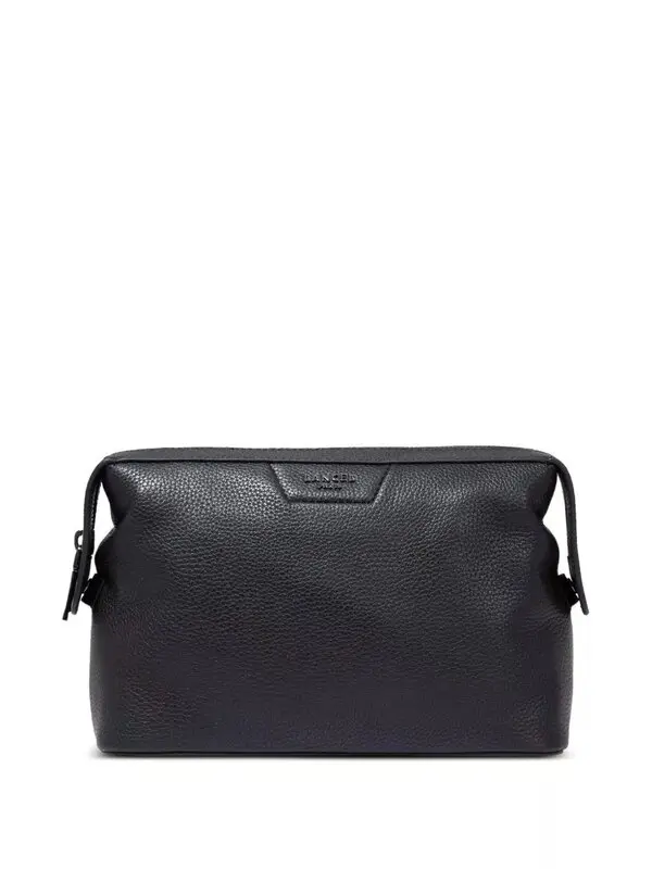 LANCEL Côme Leather Zip-top Wash Bag - Black